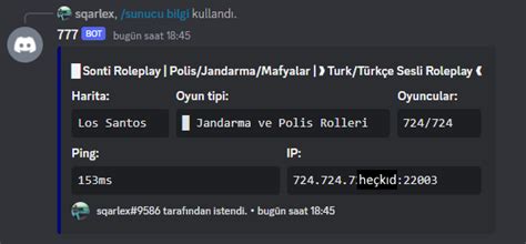 Github Sqarlex Mta V Mta Sunucunuz I In Zel Bir Discord Botu