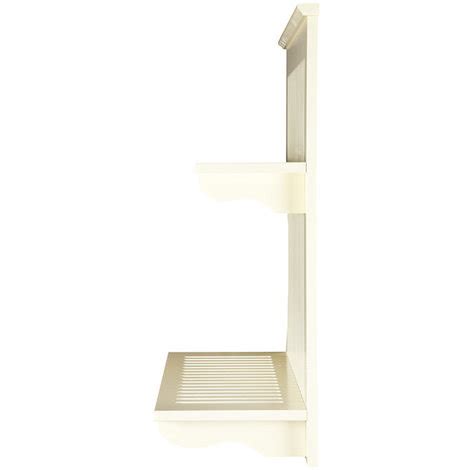 Aston Kitchen Plate Rack In Buttermilk Wall Mounted With Solid Top