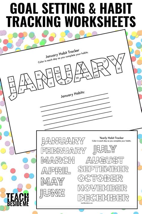 Free Printable Habit Tracker Goal Setting Worksheet Goal Setting