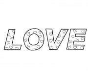 Coloriage I Love You gratuit à imprimer