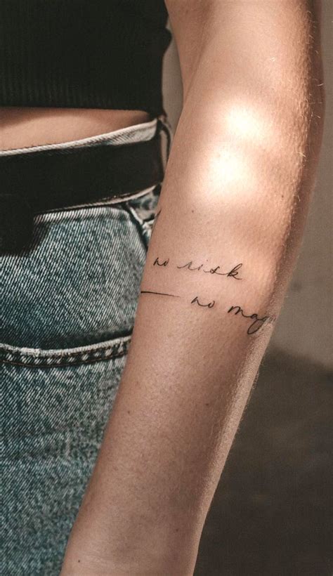 40 Meaningful Word Tattoos No Risk No Magic I Take You Wedding