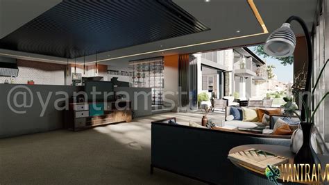 3D Interior Visualization Of Great Livingroom In New York City By