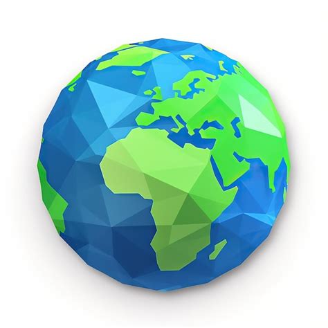 Premium Photo Vector Earth Globe Illustration Polygonal Planet Low