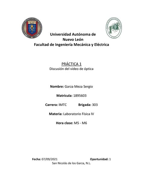 Prácticas 1 5 Prácticas Laboratorio 1 5 Fisica IV FIME Física