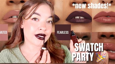 NEW NUDES MAYBELLINE SUPERSTAY VINYL LIPSTICKS SWATCH PARTY YouTube
