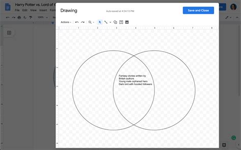 How To Make A Venn Diagram In Google Docs Lucidchart