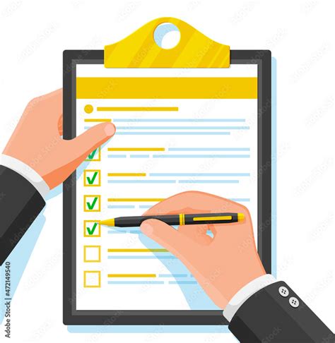 Clipboard With Checklist And Pen Questionnaire Check List To Do List