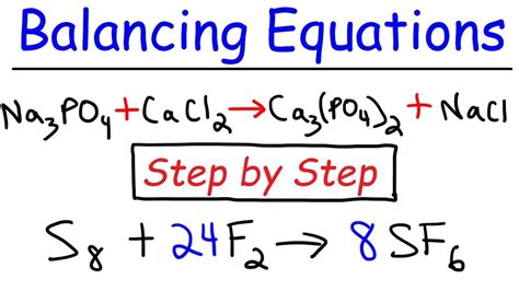 How To Balance Chemical Equations Youtube Chemical Equation
