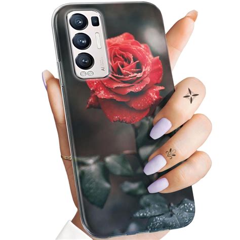 Etui Do Oppo Reno 5 Pro Plus 5G Wzory Róża Z Różą Rose Obudowa