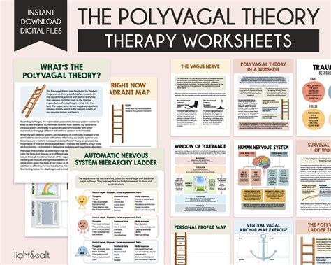 The Polyvagal Theory Worksheets Polyvagal Ladder Nervous Etsy
