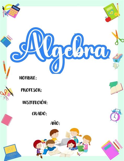 Ll Car Tulas De Lgebra Para Primaria Imprimir En Word