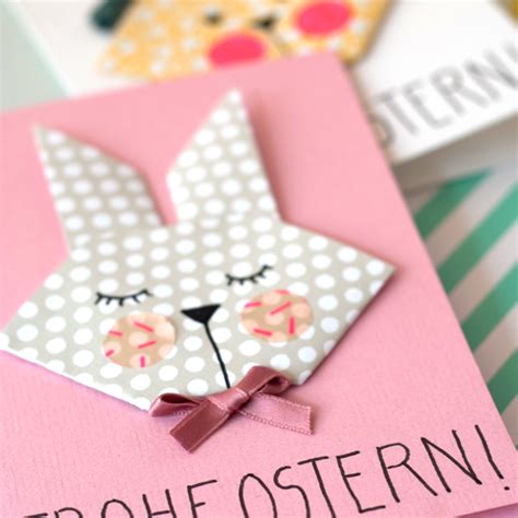 DIY Origami Osterhasen als Anhänger oder Grusskarte johannarundel