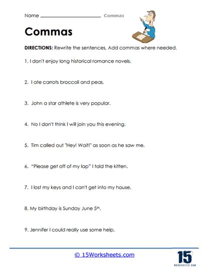 Commas And Addresses Worksheets K5 Learning Worksheets Library