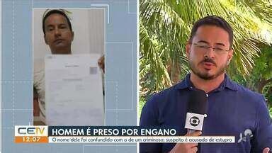 CETV 1ª Edição Fortaleza Homem é preso após ser confundido
