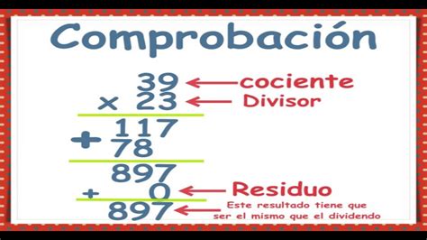 Divisiones con dos dígitos y COMPROBACIÓN YouTube