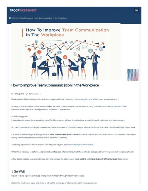 How To Improve Team Communication In The Workplace