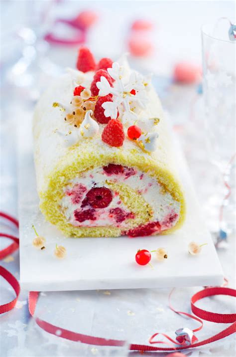 Recette de Bûche glacée crème mascarpone et framboises