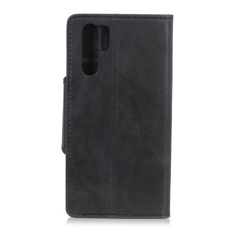 Lommebok deksel Retro for Huawei P30 Pro svart Mobildeksel no Kjøp