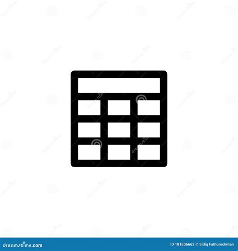 Icono de tabla ilustración del vector Ilustración de papel 181806662