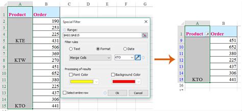 How To Filter All Related Data From Merged Cells In Excel