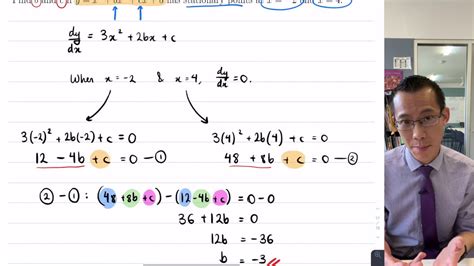 determine function from stationary points youtube