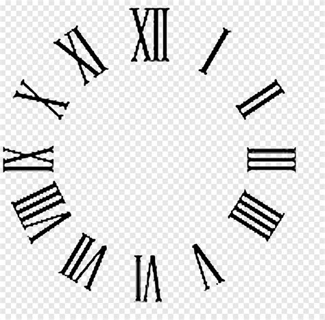 Roman Numeral Clock Illustration Clock Face Roman Numerals Wall Decal
