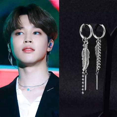 2022 New BTS Earring Stainless Steel BTS Kpop Dangle Earring Etsy