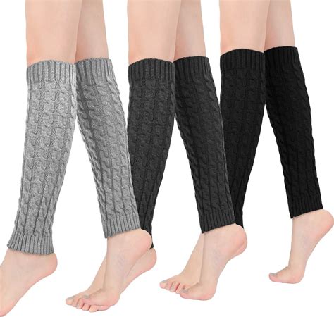 Bearbro Calentadores Piernas Mujer 3 Pares De Calentadores Calcetines