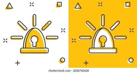Emergency Alarm Icon Comic Style Alert Stock Vector Royalty Free