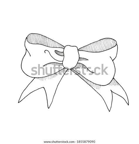 Beautiful Bow Drawn Doodle Style Hand Stock Vector Royalty Free 1855879090 Shutterstock