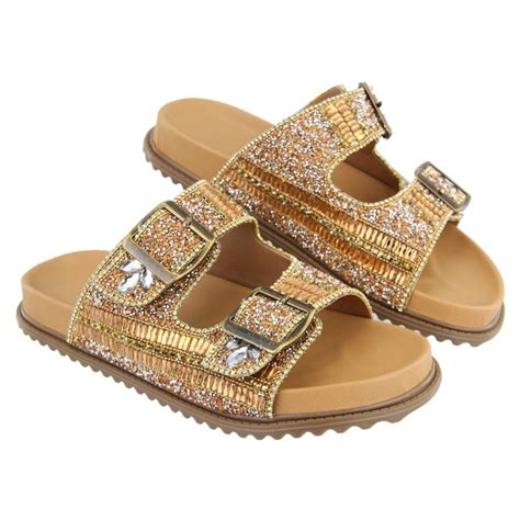 Sandalia Papete Miçangas Brilho Pedraria Strass Cristais Fino