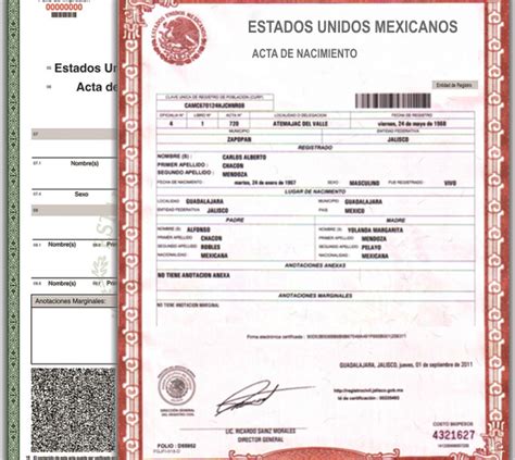 Acta de Defunción del Registro Civil