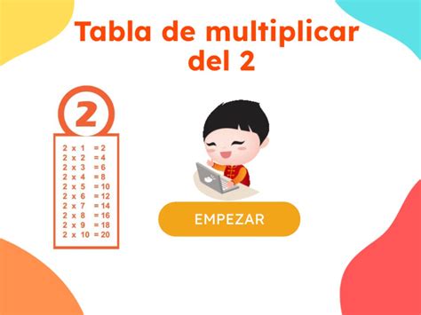 Juegos de las tablas de multiplicar para niños