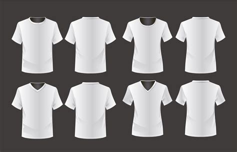 Set Of Blank T Shirt Mockup Template 2860951 Vector Art At Vecteezy