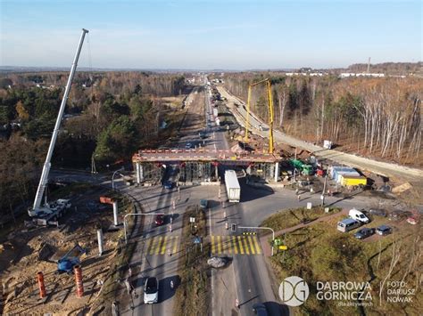 Dąbrowa Górnicza przebudowa DK1 trwa Powstaje pierwszy wiadukt widać