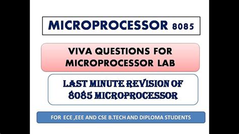 viva questions for 8085 microprocessor last min revision of 8085 interview question of 8085