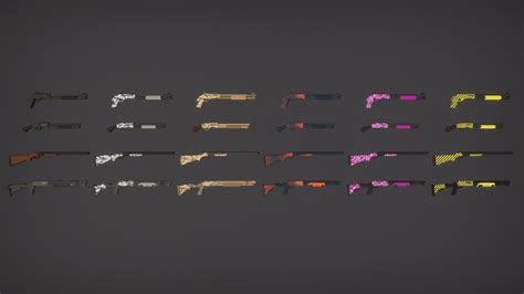 Low Poly FPS Weapons Pack 3D Shooter Asset By JustCreate3D
