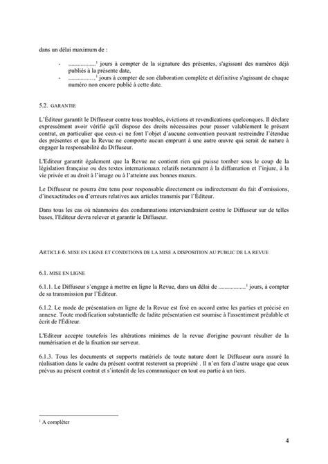 Modelé de contrat editeur intermediaire DOC PDF page 4 sur 8