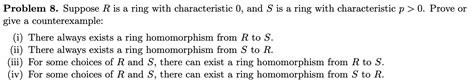 solved problem 8 suppose r is a ring with characteristic 0