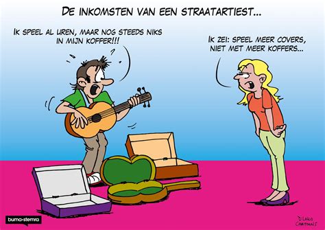 De Inkomsten Van Een Straatartiest Tekengebied Loko Cartoons