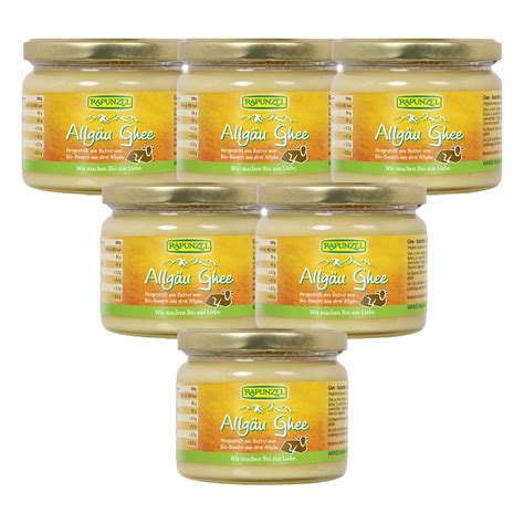 Rapunzel Allgäu Ghee 0 25 kg 6er Pack Amazon de Lebensmittel