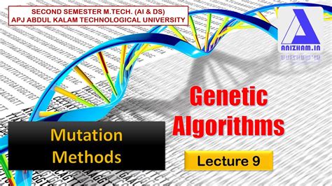 Mutation Methods In Genetic Algorithm Genetic Algorithms M Tech AI