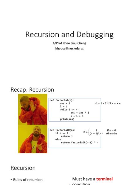 wk04 recursion vs iterations debugging pdf software engineering computing