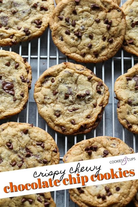 Crispy Chewy Chocolate Chip Cookies RecipeAddictive