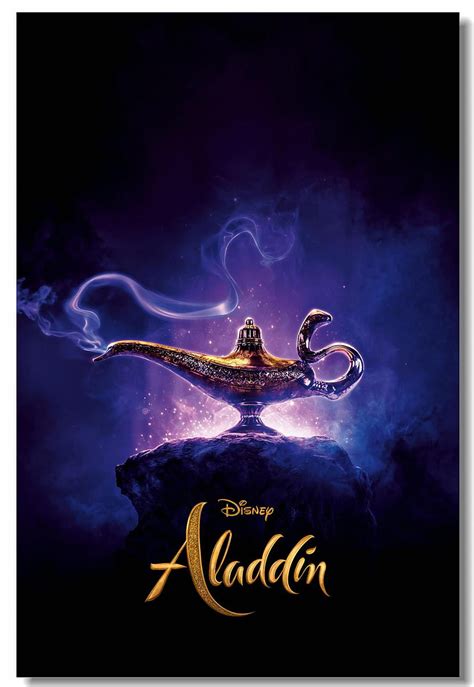 Custom Canvas Wall Prints Aladdin Movie Poster Will Smith Genie Wall
