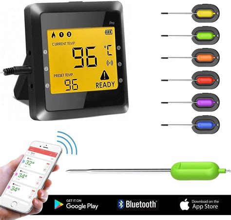 Hobfu Thermom Tre Viande Sans Fil Digital Bluetooth Cooking Food