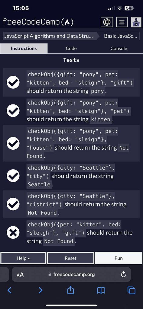 basic javascript testing objects for properties javascript the freecodecamp forum