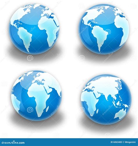 Globe With Continent Color And 15 Degree Latitude Longitude Line