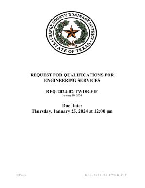 Fillable Online Request For Statements Of Qualification For Streets