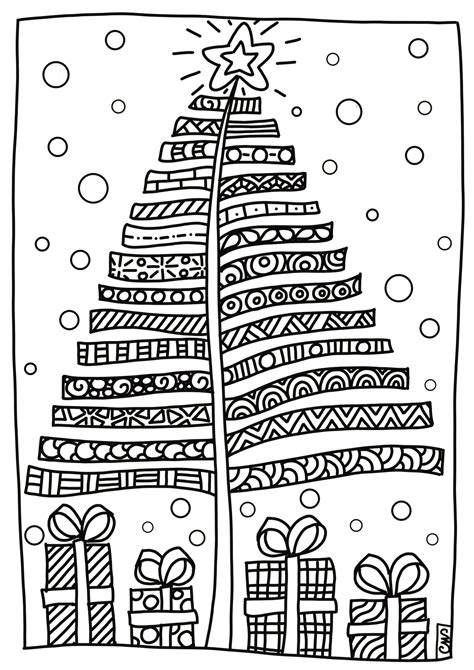 Coloriage de Noël arbre Crapouilleries